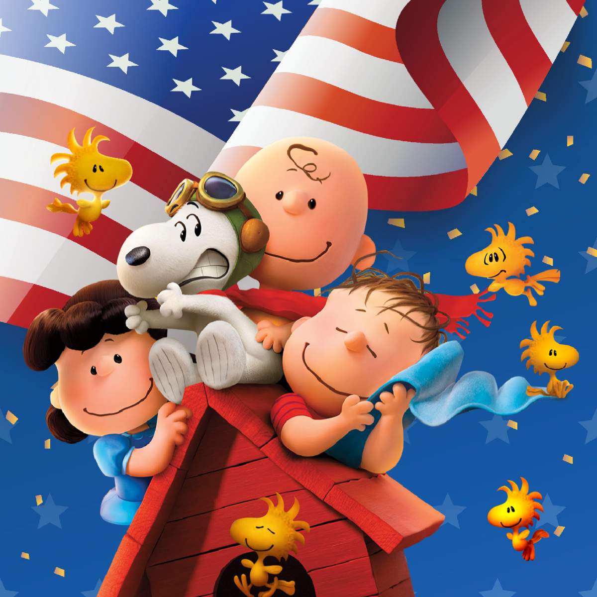 Solve July 4th Peanuts jigsaw puzzle online with 400 pieces