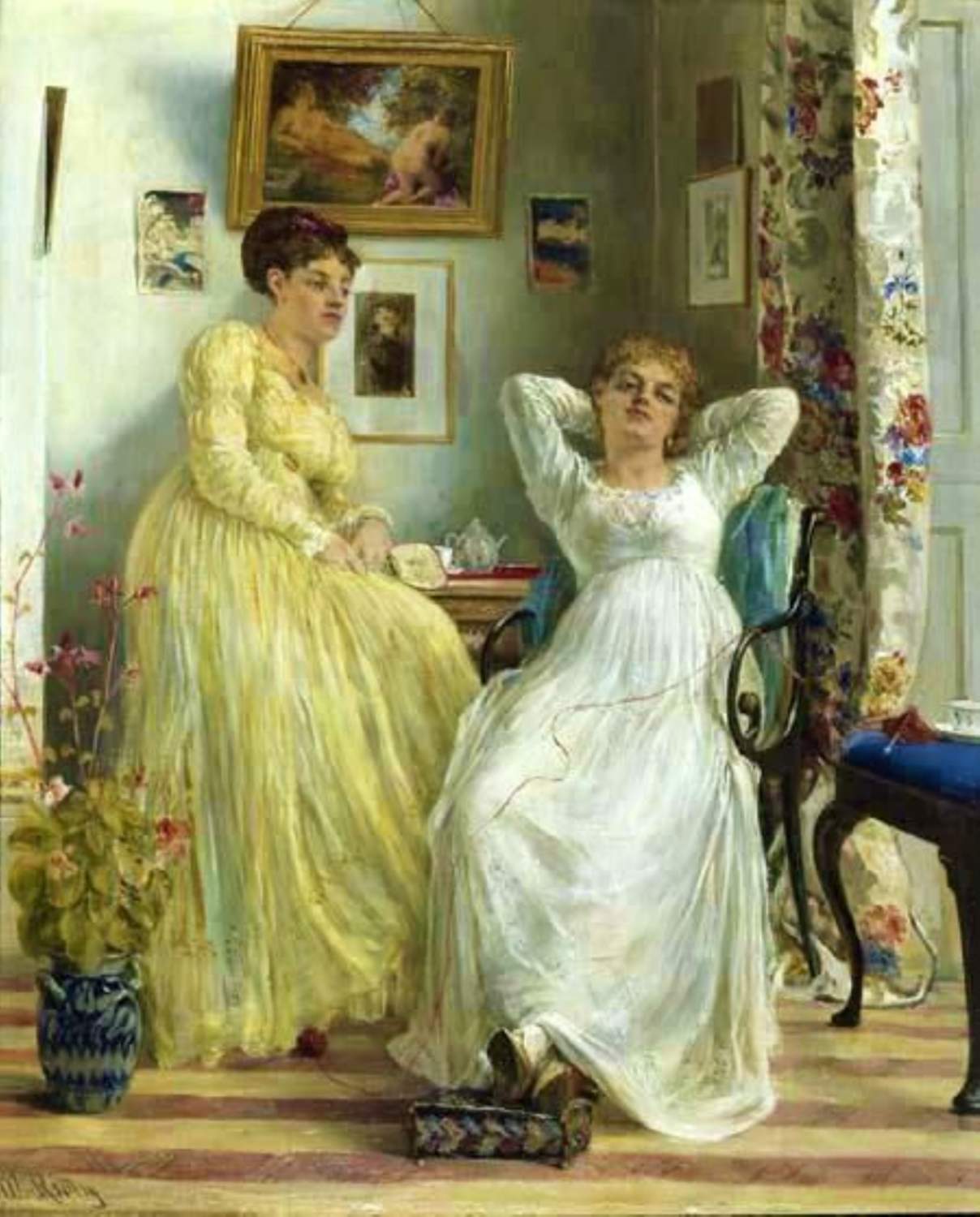 Solve Sisters ~ Matthew White Ridley (British, 1837-1888) jigsaw puzzle ...