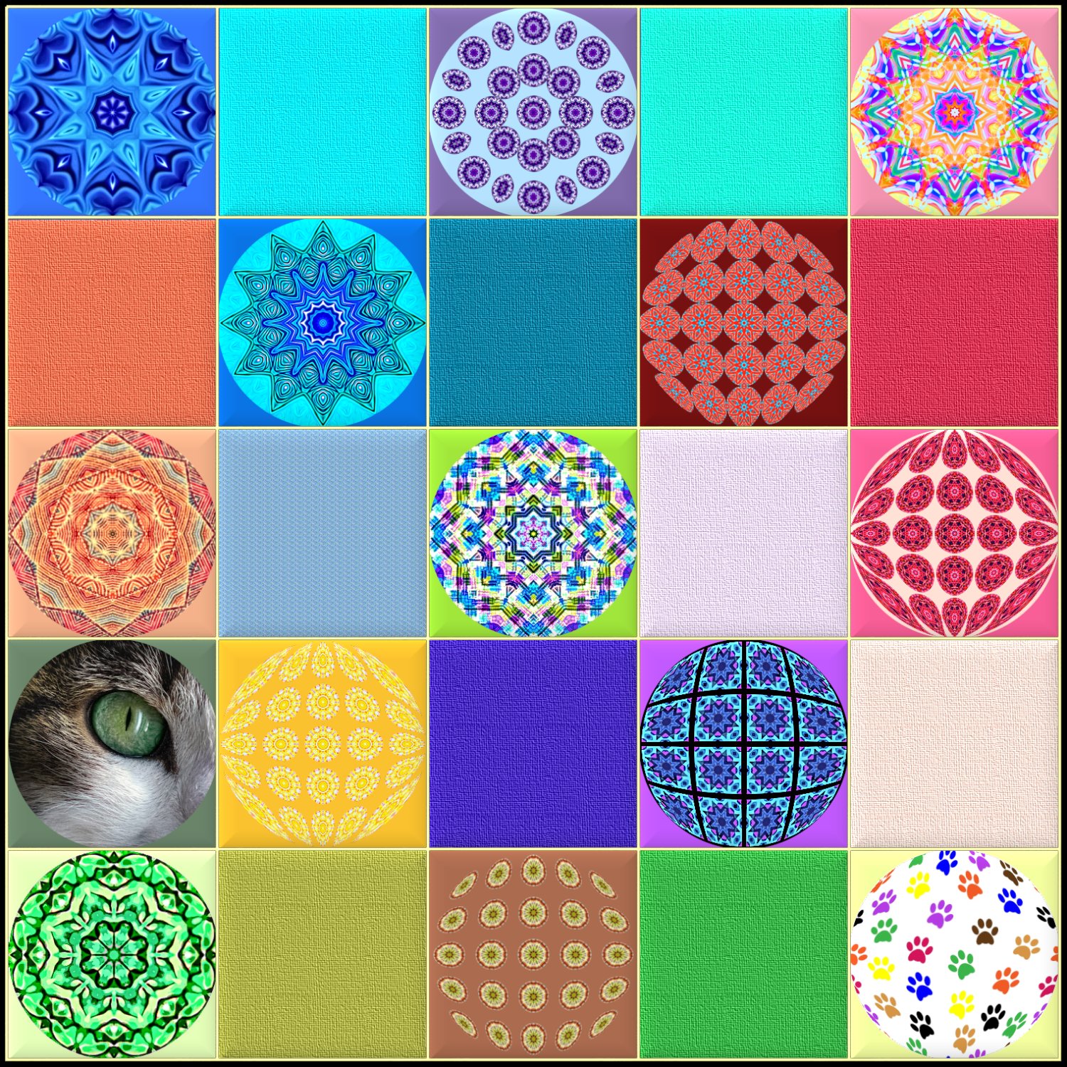 Solve Kaleido Tiles 2 jigsaw puzzle online with 225 pieces