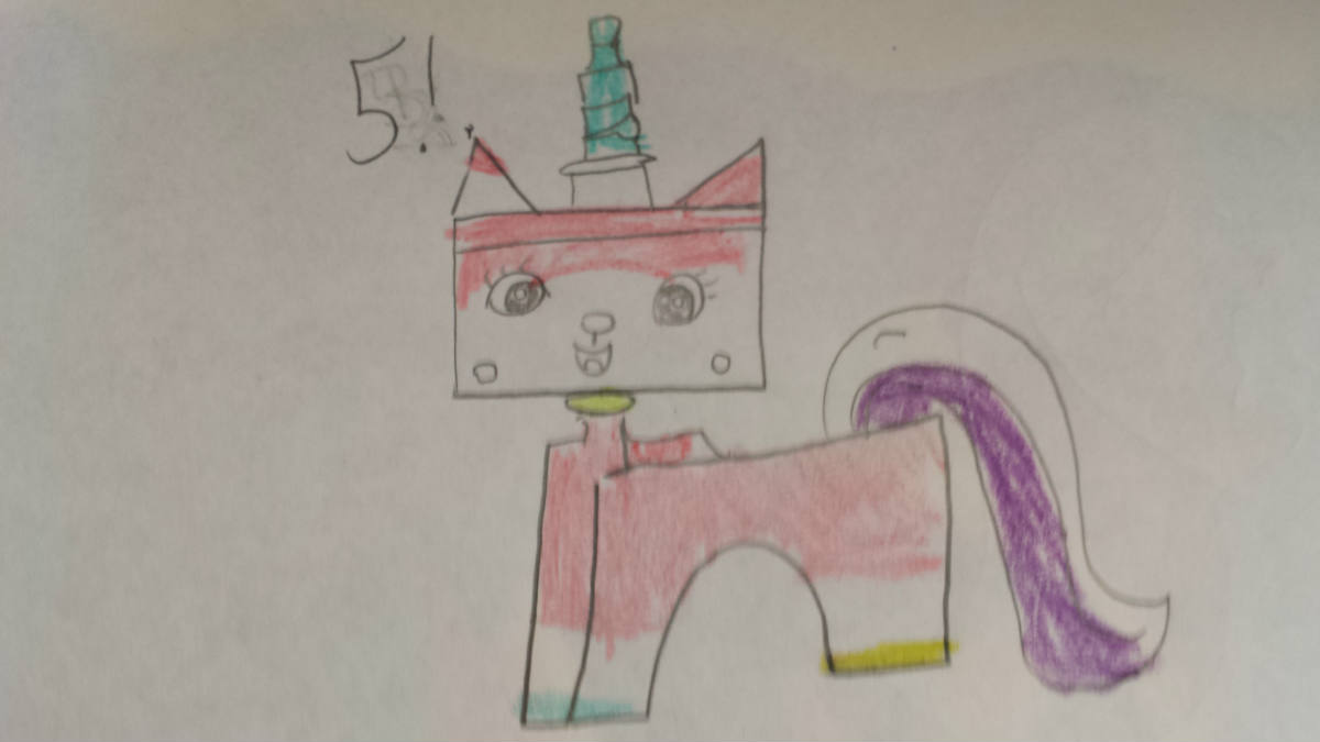 Solve Unikitty Drawing :D jigsaw puzzle online with 66 pieces