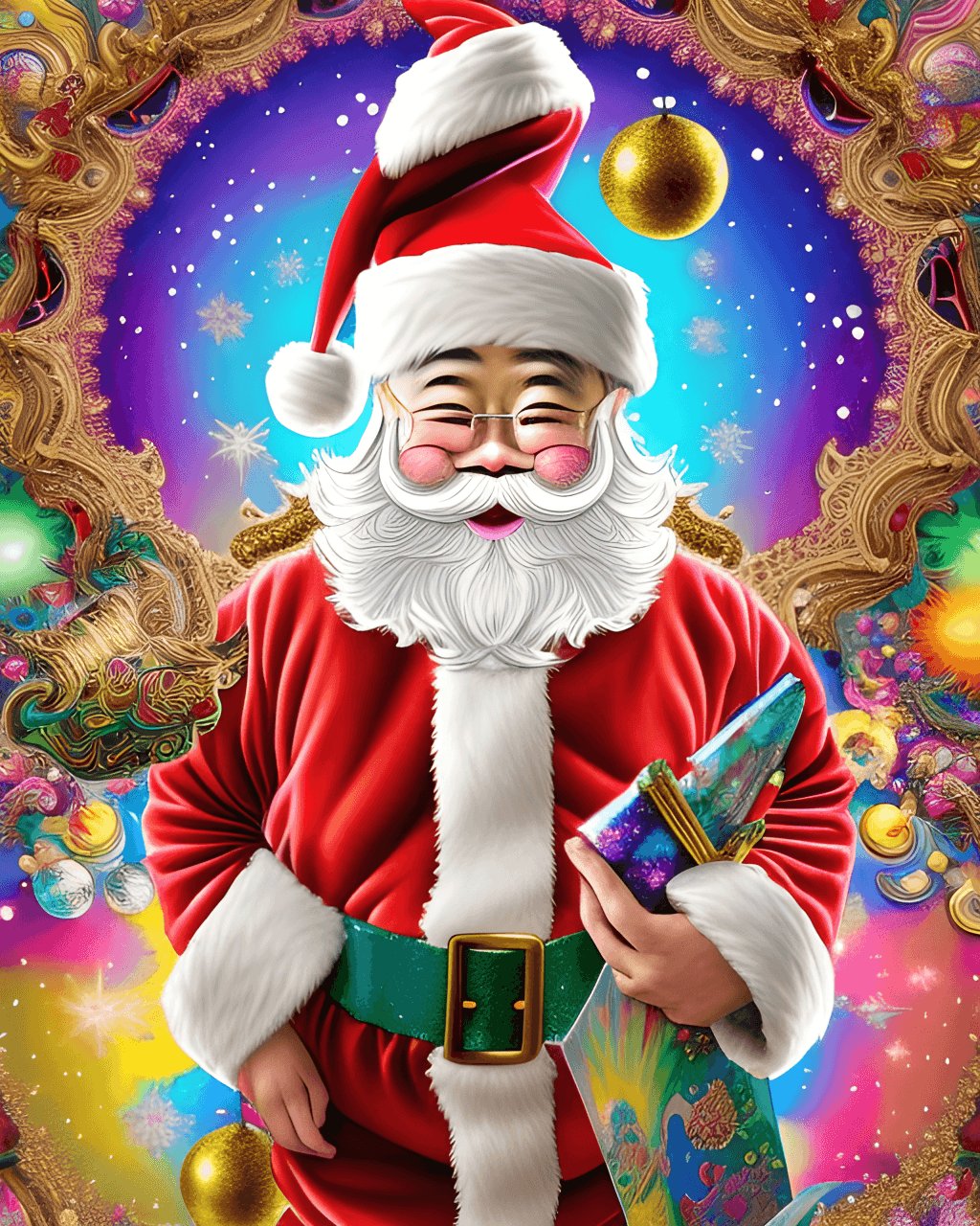 Jigsaw Puzzle | 80 pieces | Diversity Santa #4 Asian Santa | Jigidi
