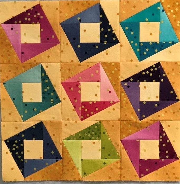 Solve Quilt pattern jigsaw puzzle online with 121 pieces
