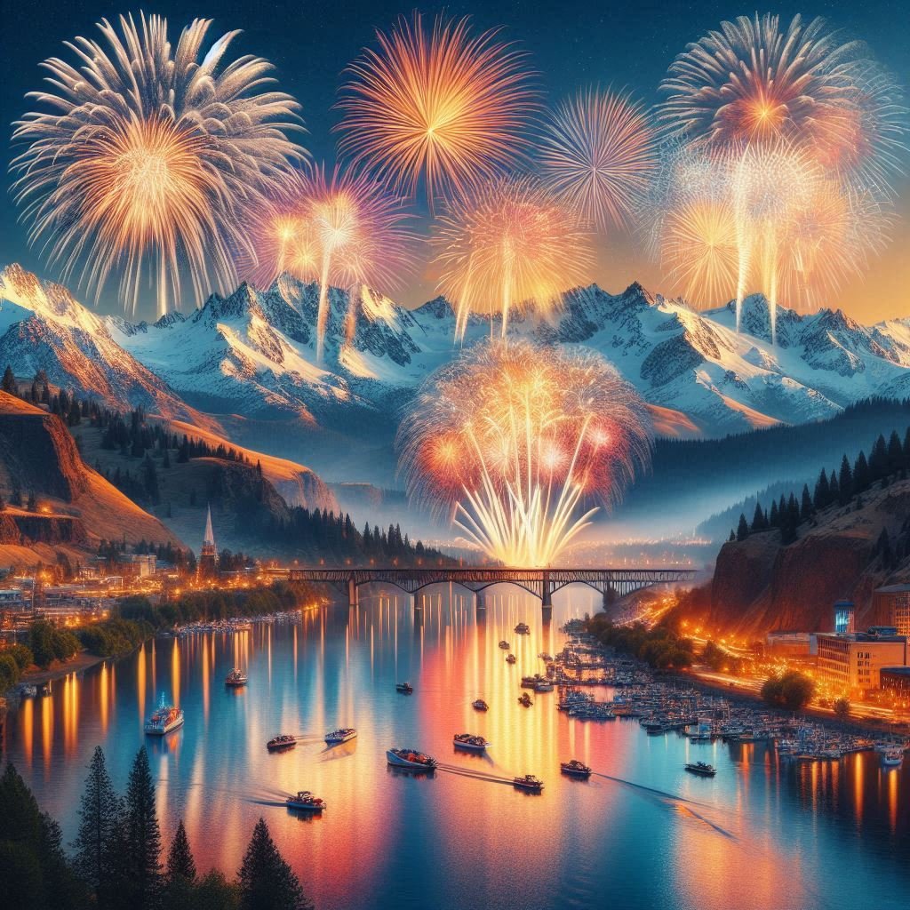 Solve Fireworks Finale jigsaw puzzle online with 49 pieces
