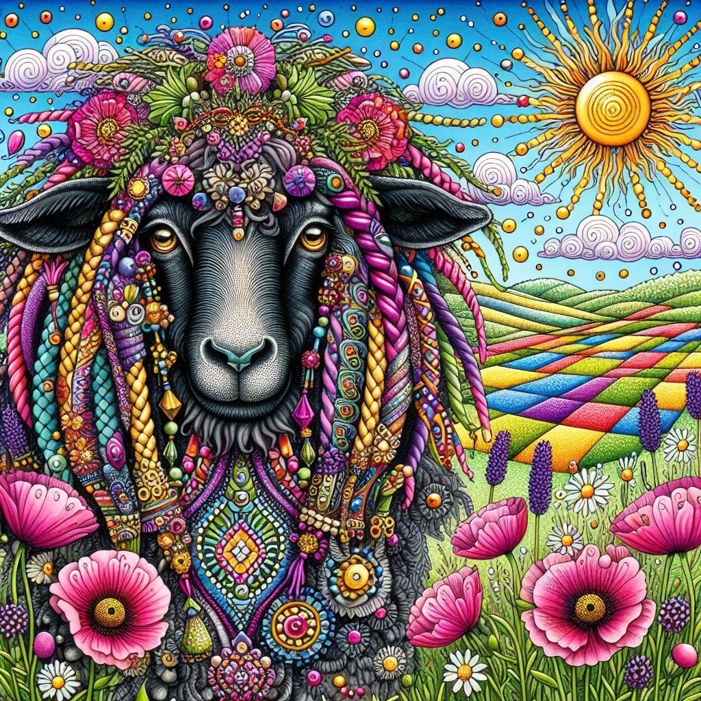 Solve Dredlock Lamb jigsaw puzzle online with 81 pieces
