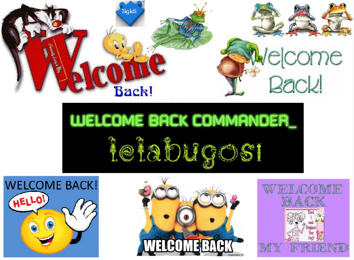 Solve Welcome Back lelabugosi/lela jigsaw puzzle online with 63 pieces