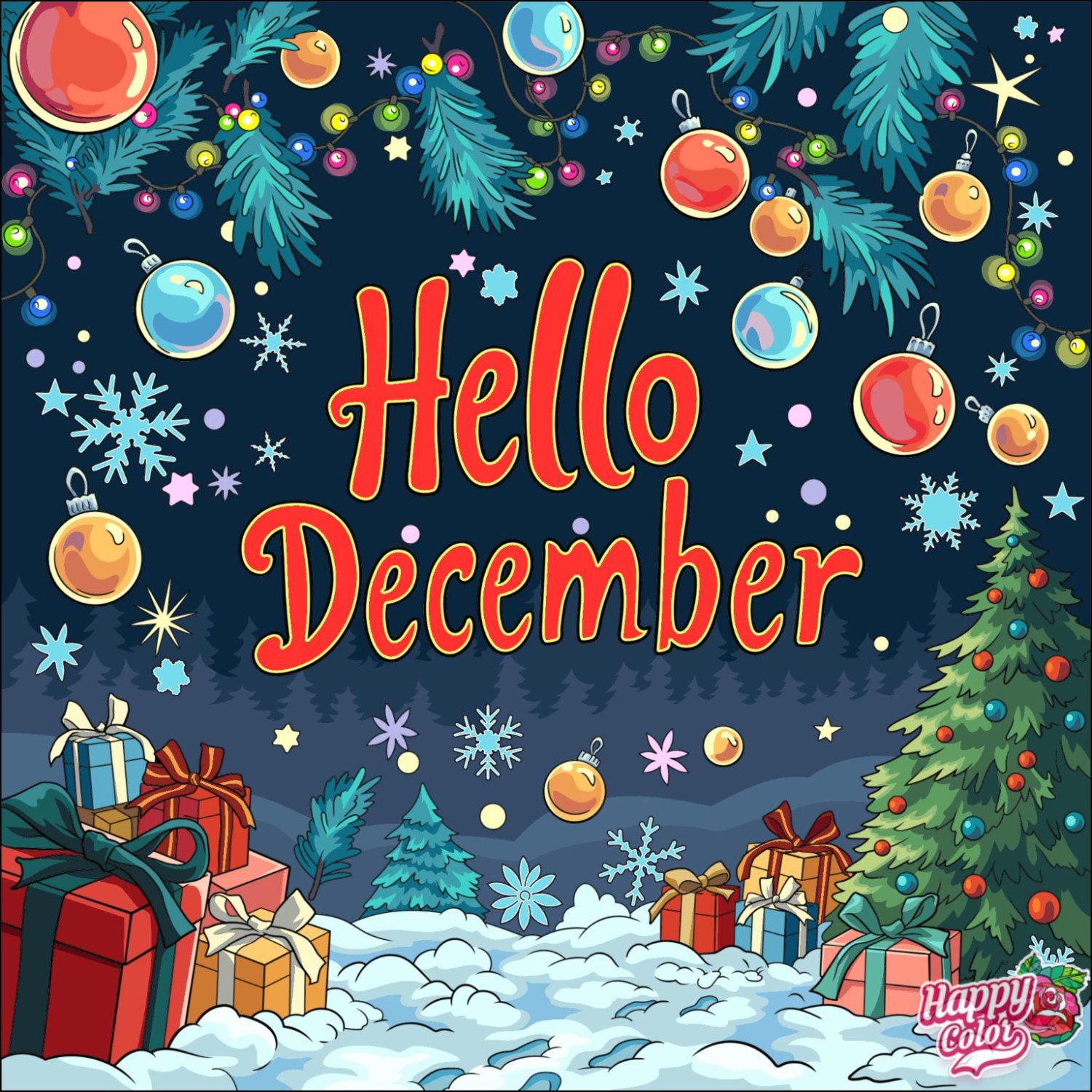 Solve Hello December jigsaw puzzle online with 64 pieces