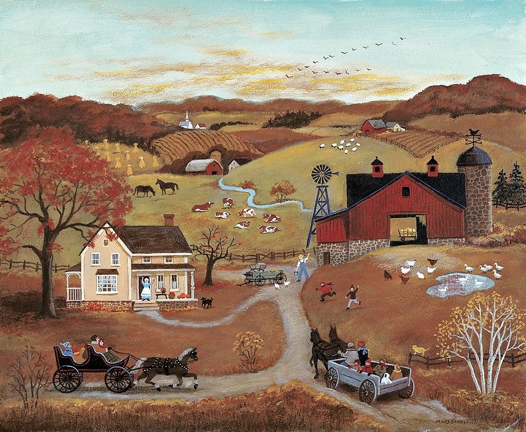 Jigsaw Puzzle | 255 pieces | Fall Day at the Farm | Jigidi