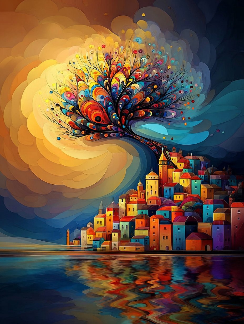 Jigsaw Puzzle | 130 pieces | 🌳🌈Tree of Dreams | Jigidi