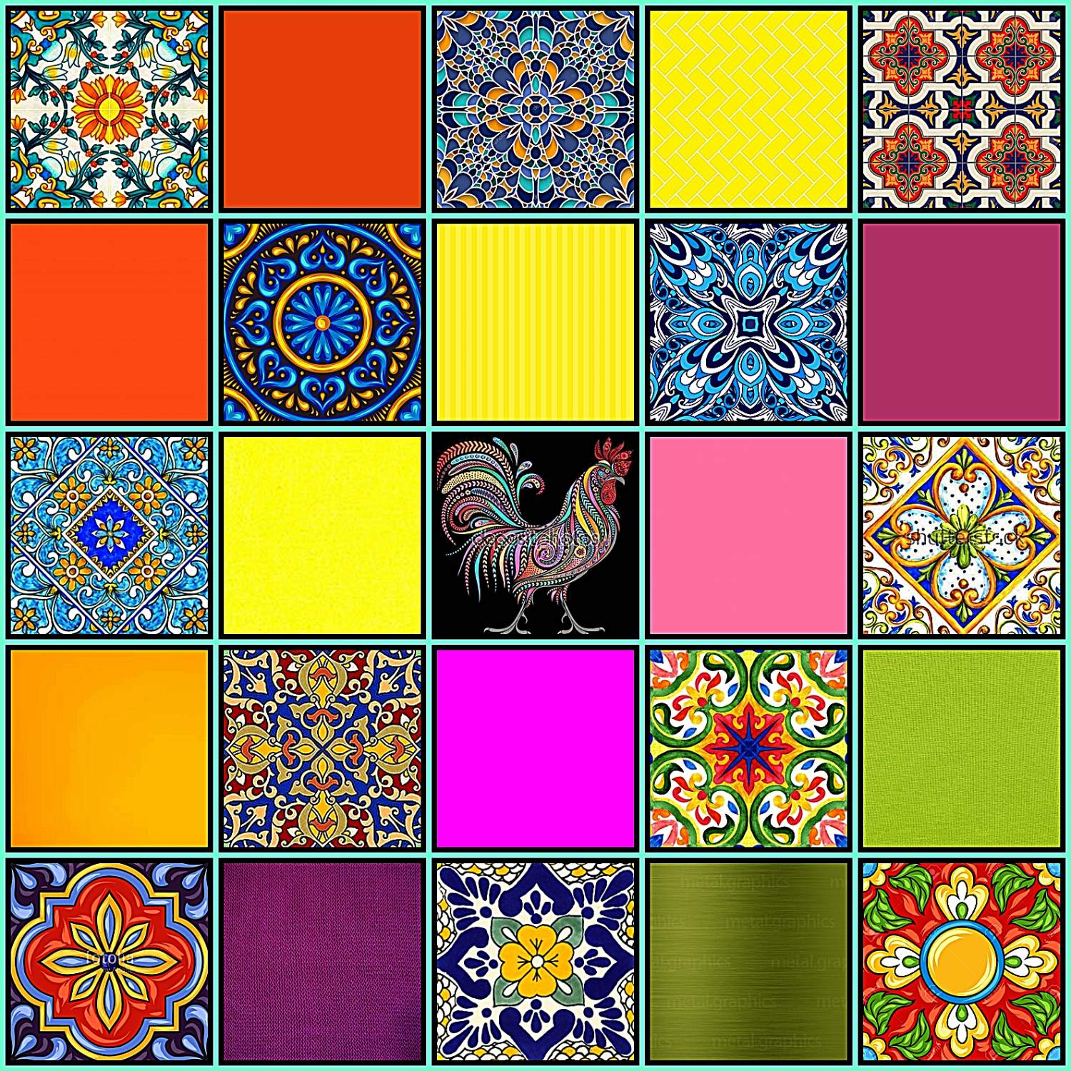 Solve Rooster and Tiles jigsaw puzzle online with 169 pieces