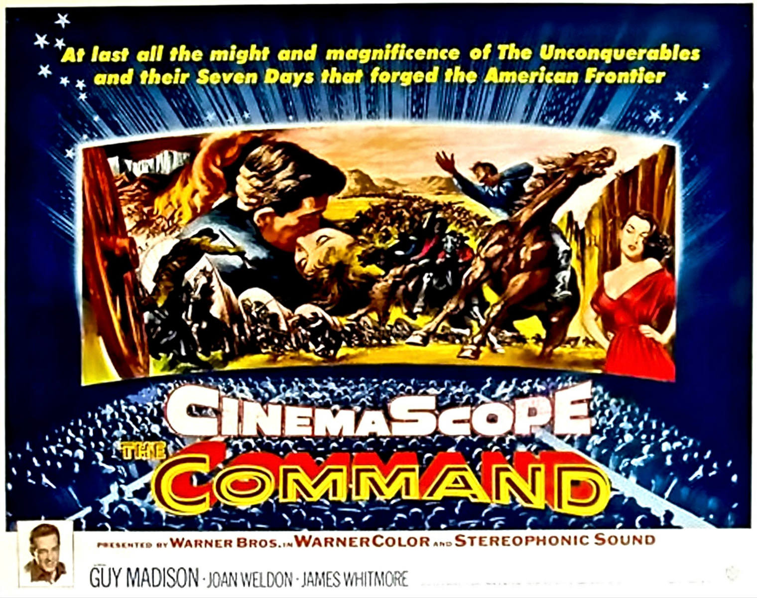 Solve THE COMMAND - 1954 MOVIE POSTER GUY MADISON, JOAN WELDON jigsaw puzzle online with 320 pieces