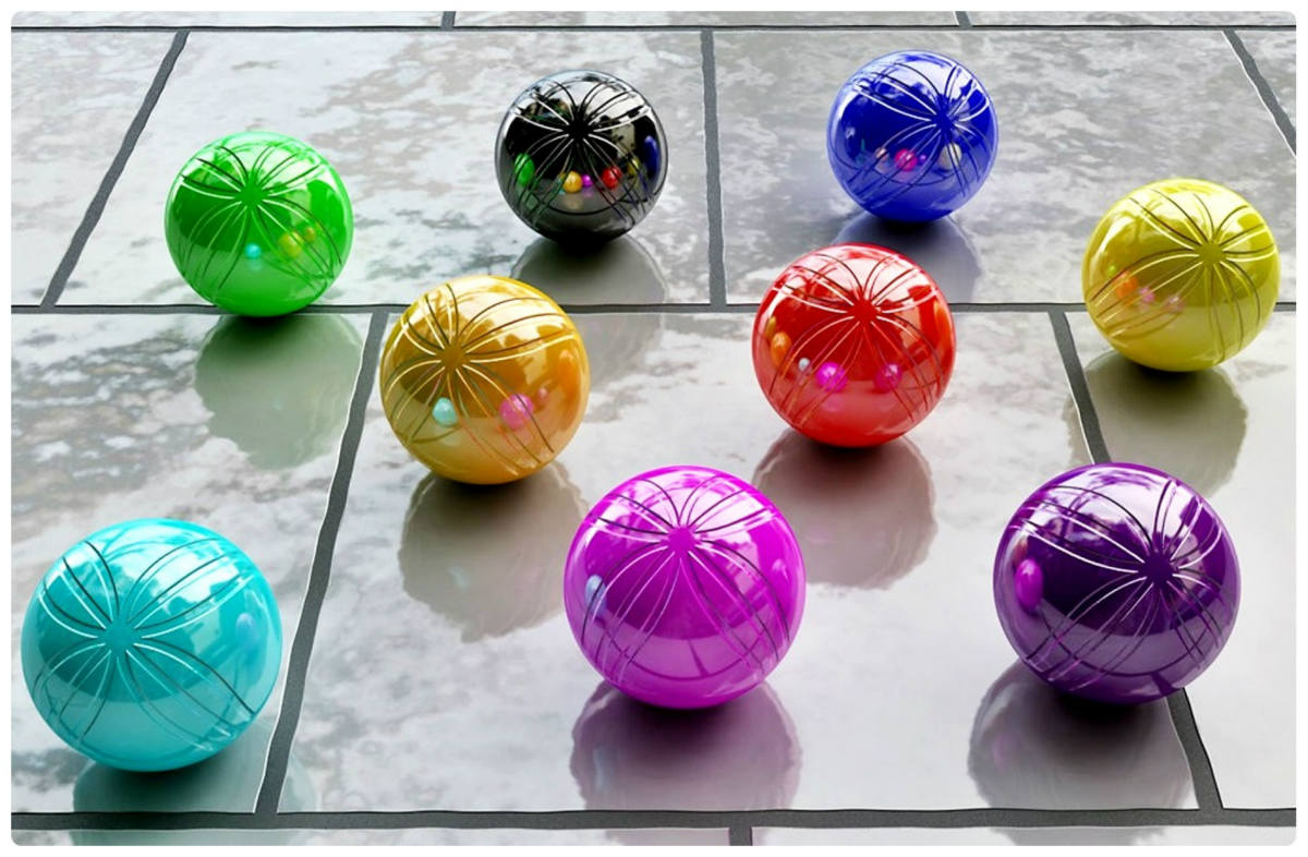 Solve Coloured Orbs (smaller size) jigsaw puzzle online with 70 pieces