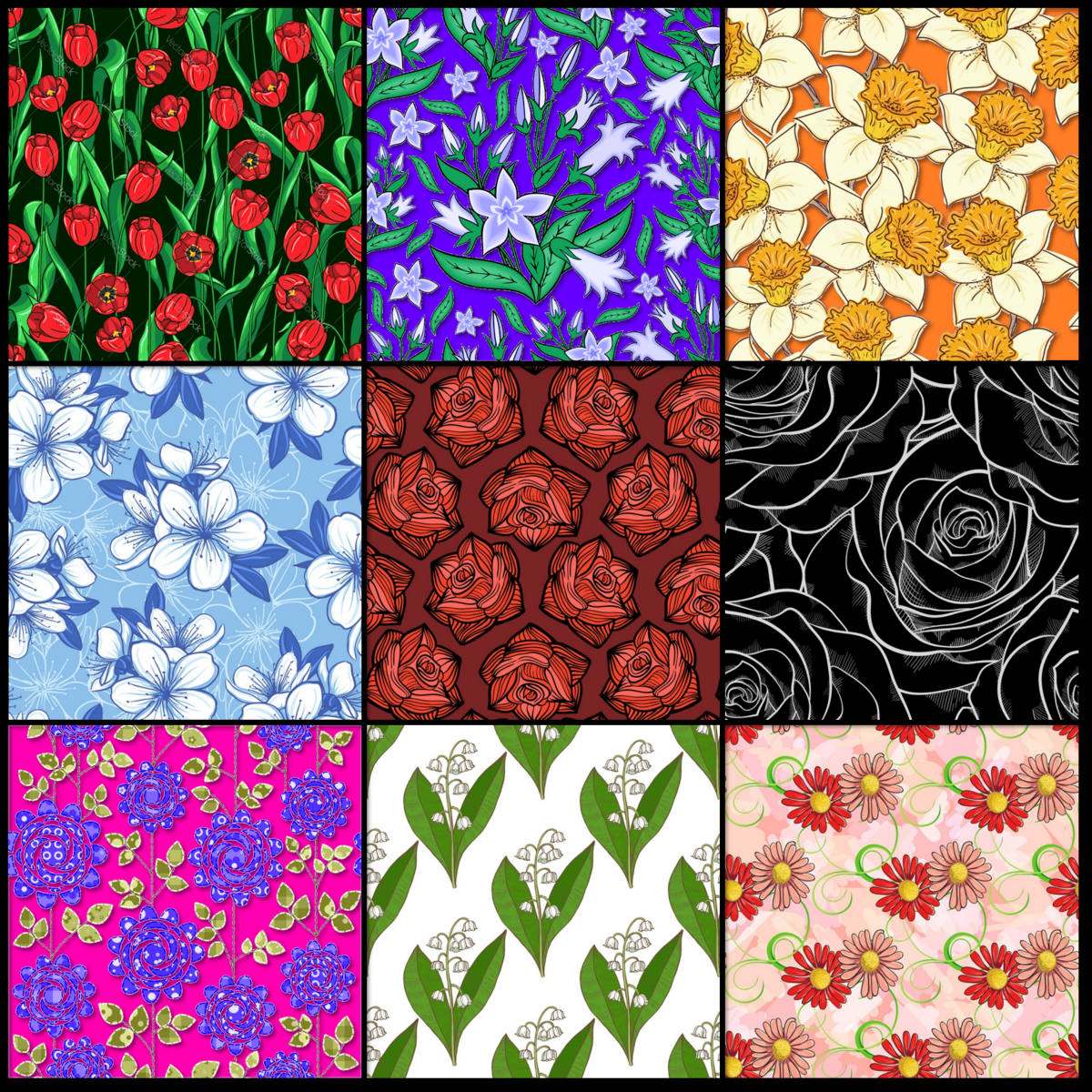 Solve Flower patterns 83 jigsaw puzzle online with 324 pieces