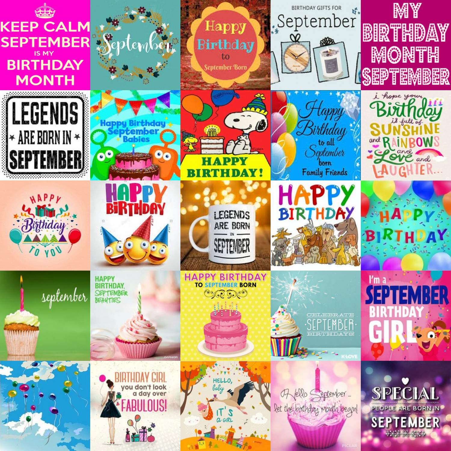 Solve September Birthdays jigsaw puzzle online with 324 pieces