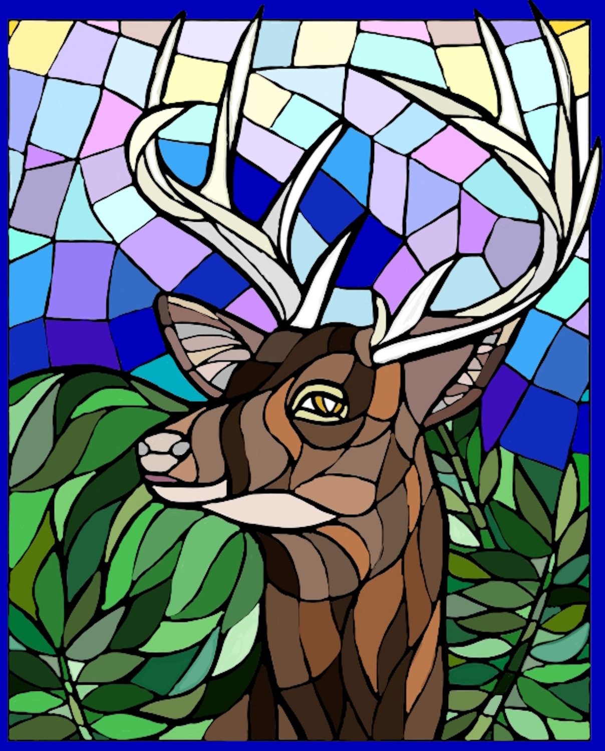 Solve Tricky Stag jigsaw puzzle online with 80 pieces