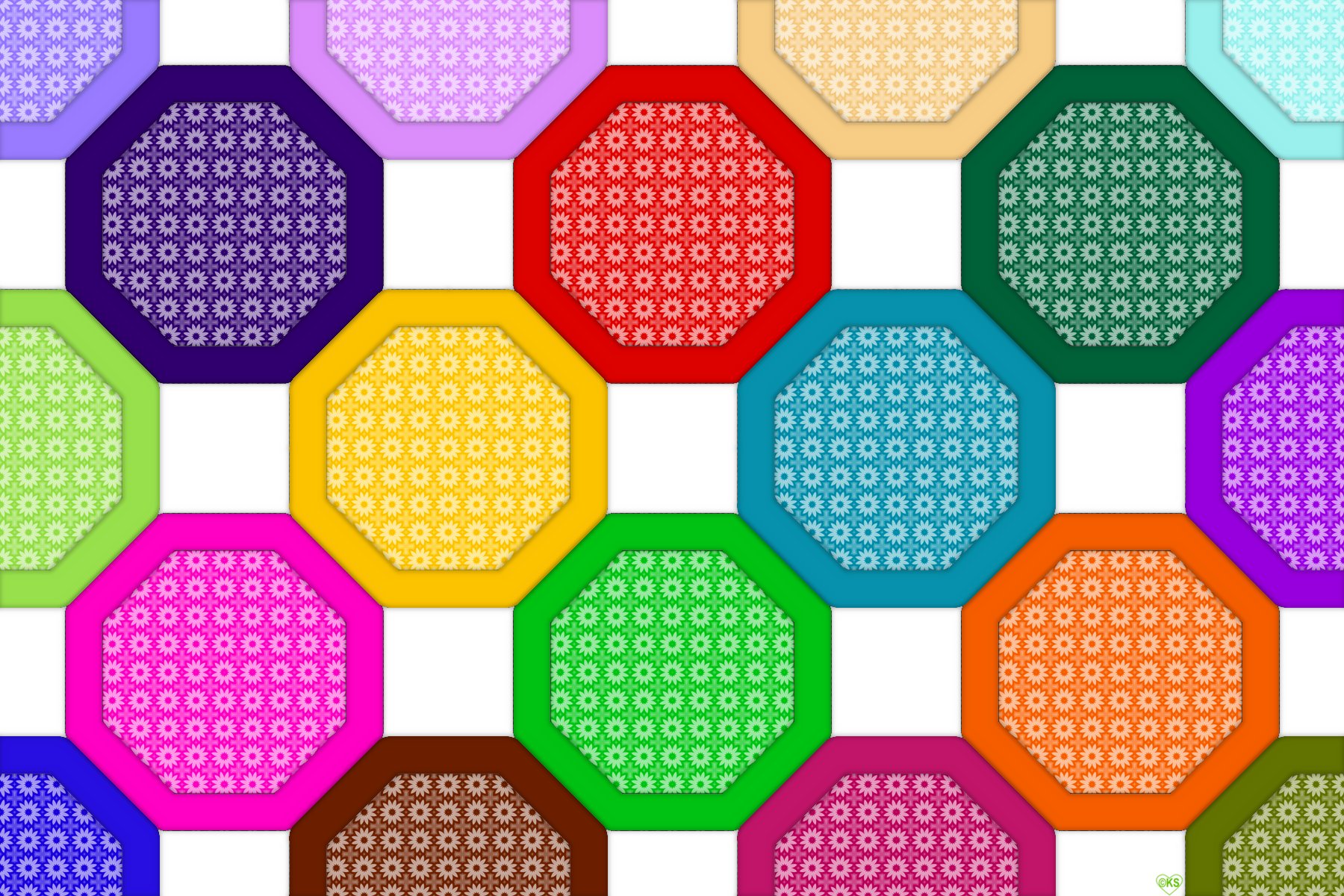 Solve Octagons!! ~ S jigsaw puzzle online with 54 pieces