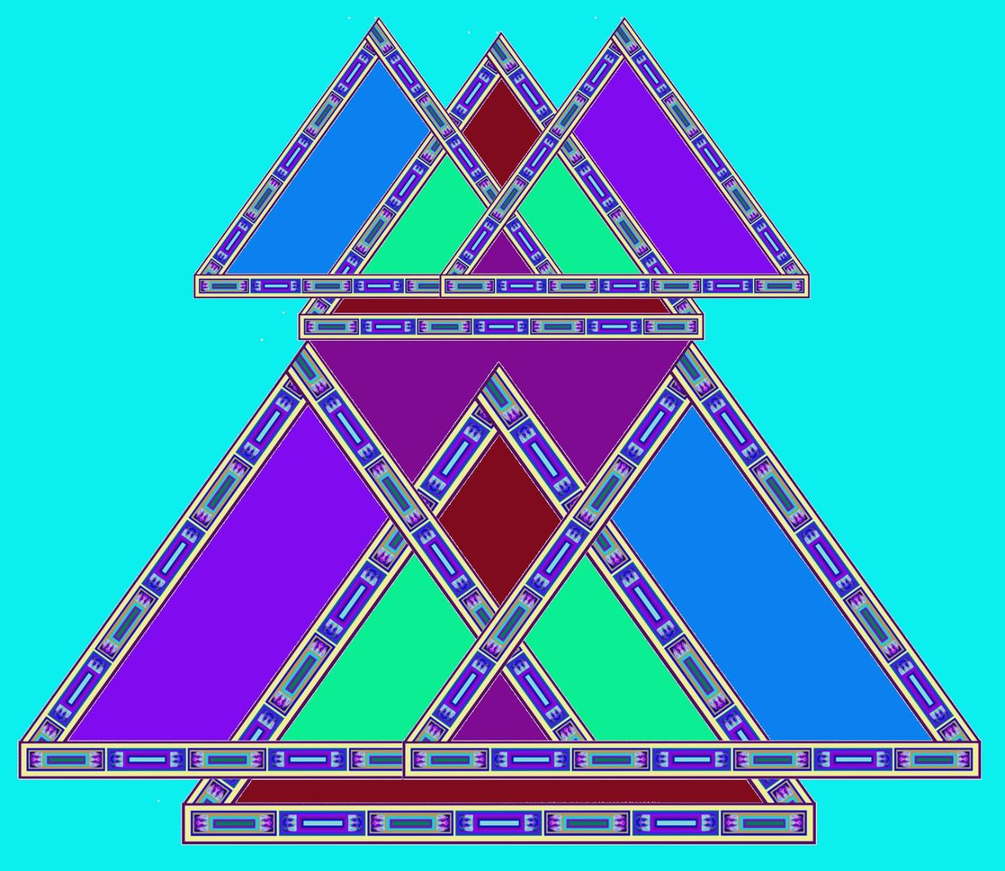 Solve Triangle Art 10 jigsaw puzzle online with 120 pieces