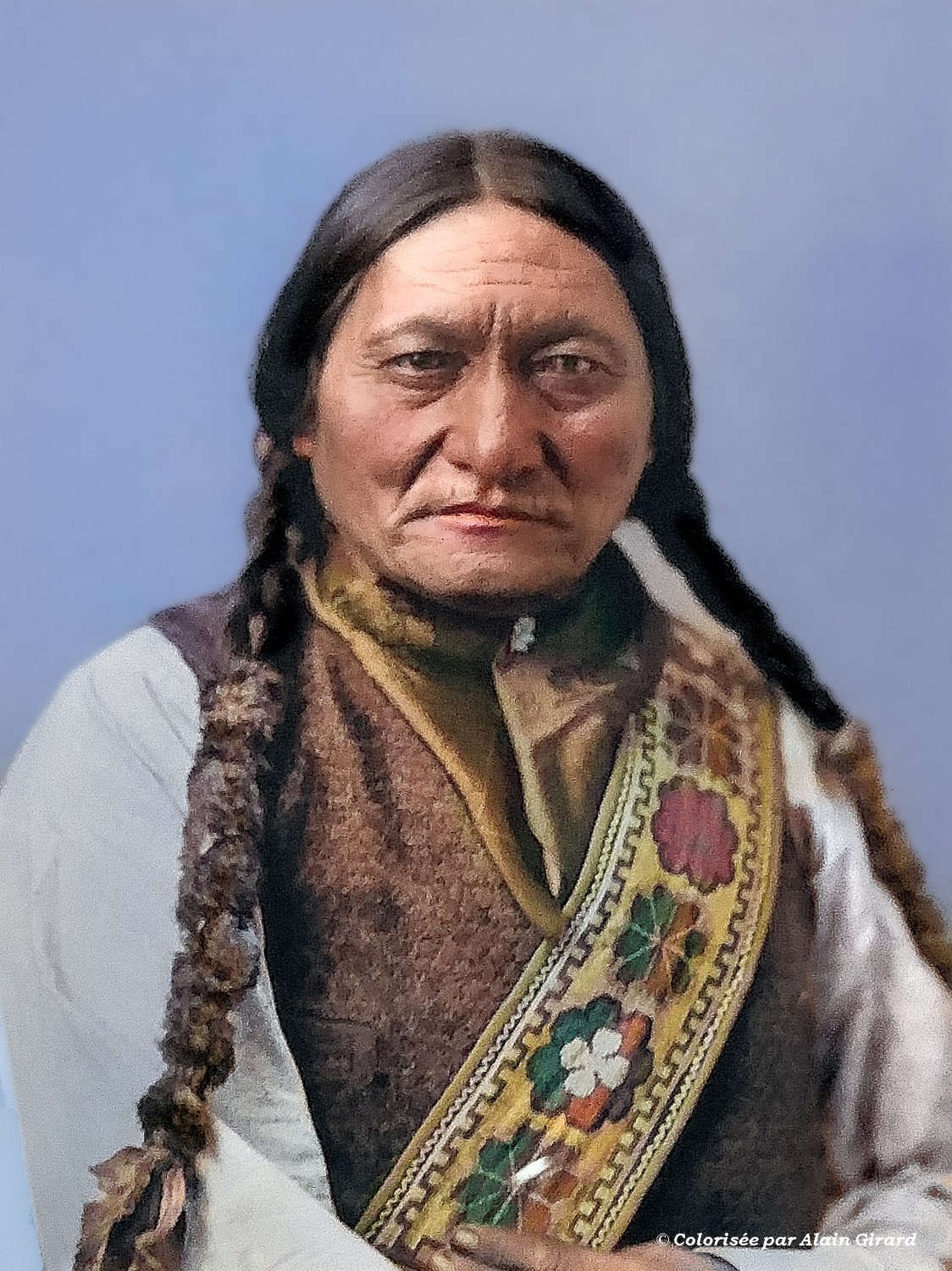 Solve Sitting Bull jigsaw puzzle online with 80 pieces