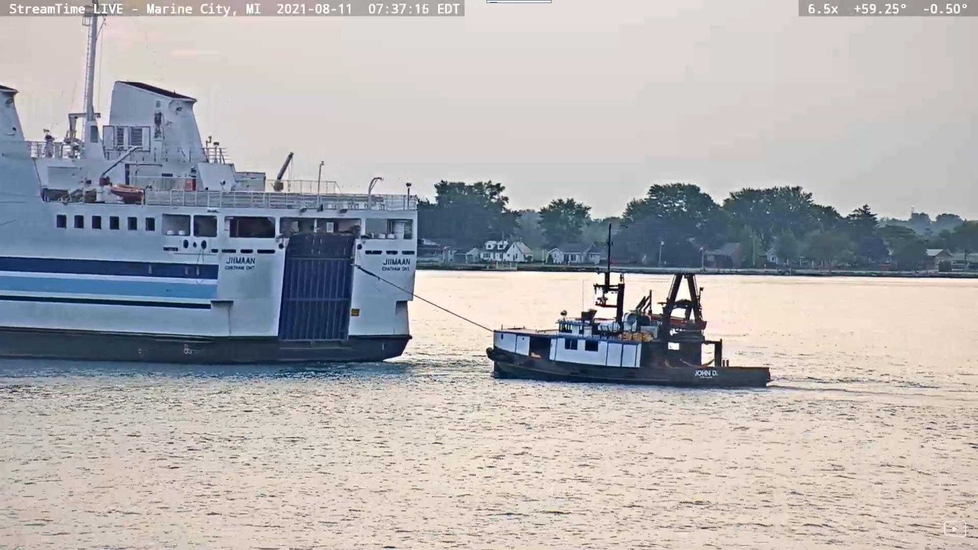 Solve John D (CA) - Fish Tug (Under Tow with Jiimaan (CA) - Pelee Ferry ...
