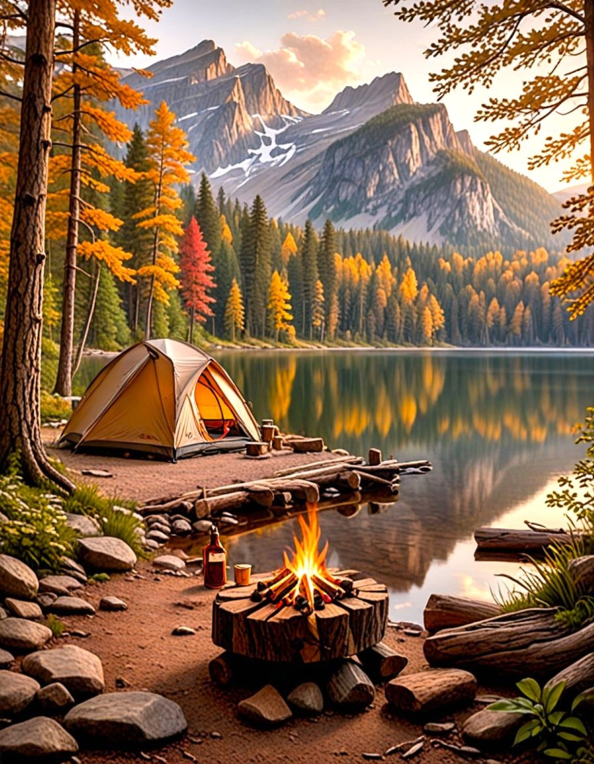 Solve Camping Out jigsaw puzzle online with 99 pieces