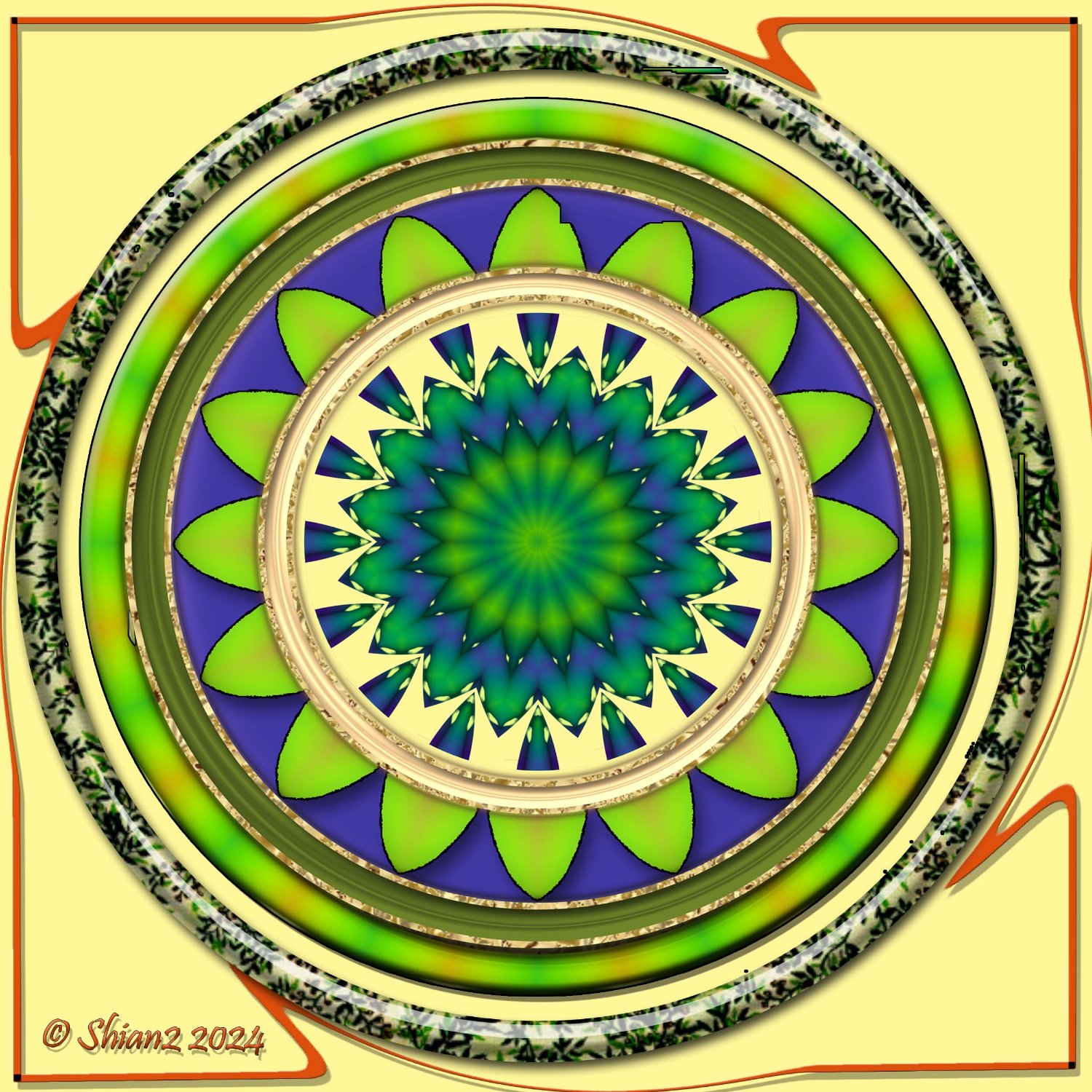 Solve Mandala jigsaw puzzle online with 121 pieces