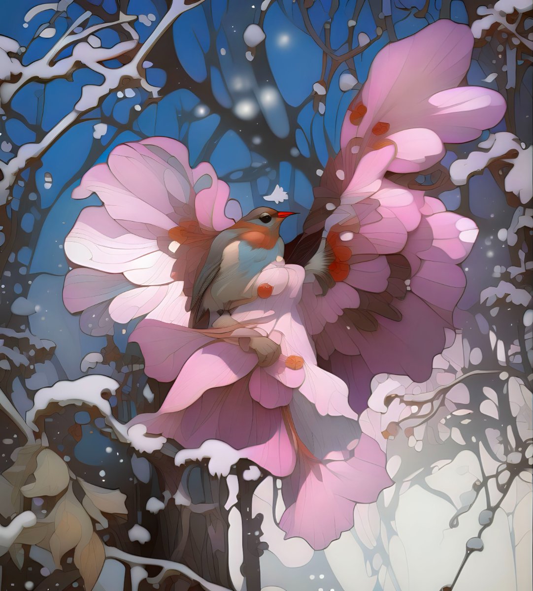 Solve A Robin in Blossoms - My Weeping Cherry Blossoms Muchafied ...