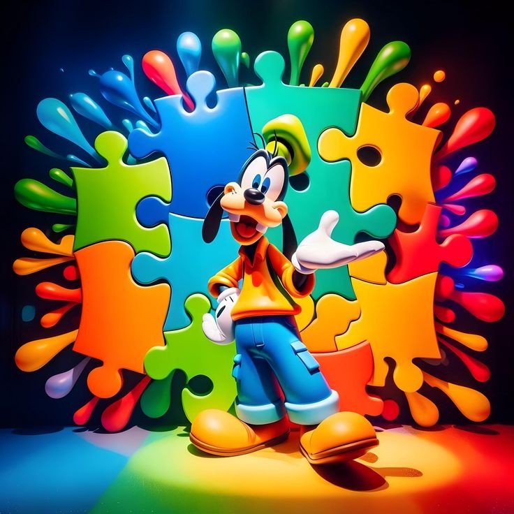 Solve Puzzle with Goofy jigsaw puzzle online with 64 pieces