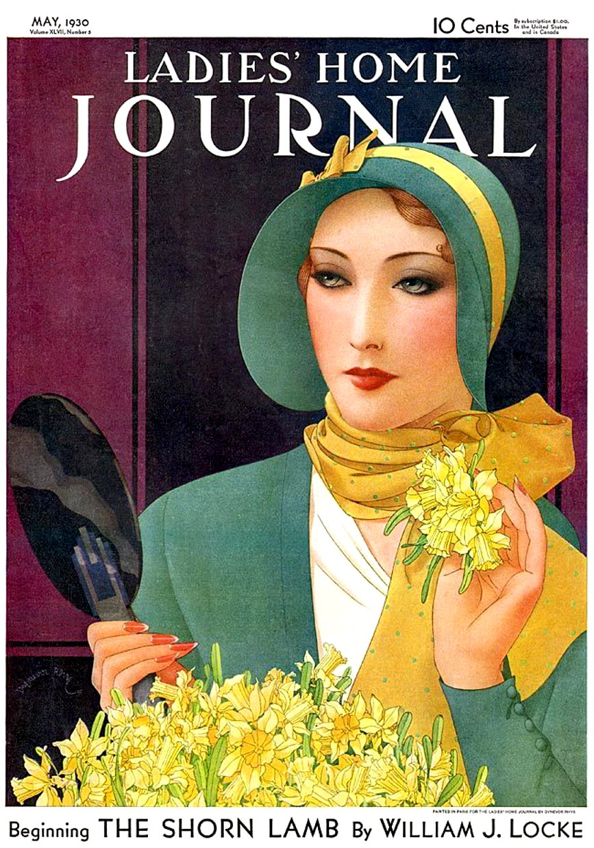 Solve Ladies Home Journal, May 1930, cover by Burton 'Dynevor Rhys' Rice (American, 1894- after ...