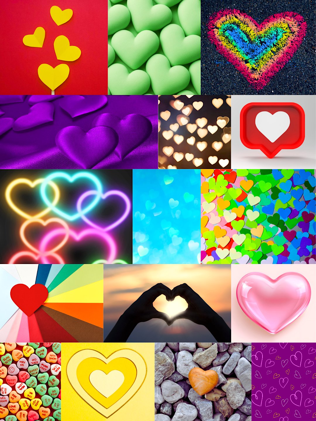 Solve Hearts Compilation jigsaw puzzle online with 154 pieces