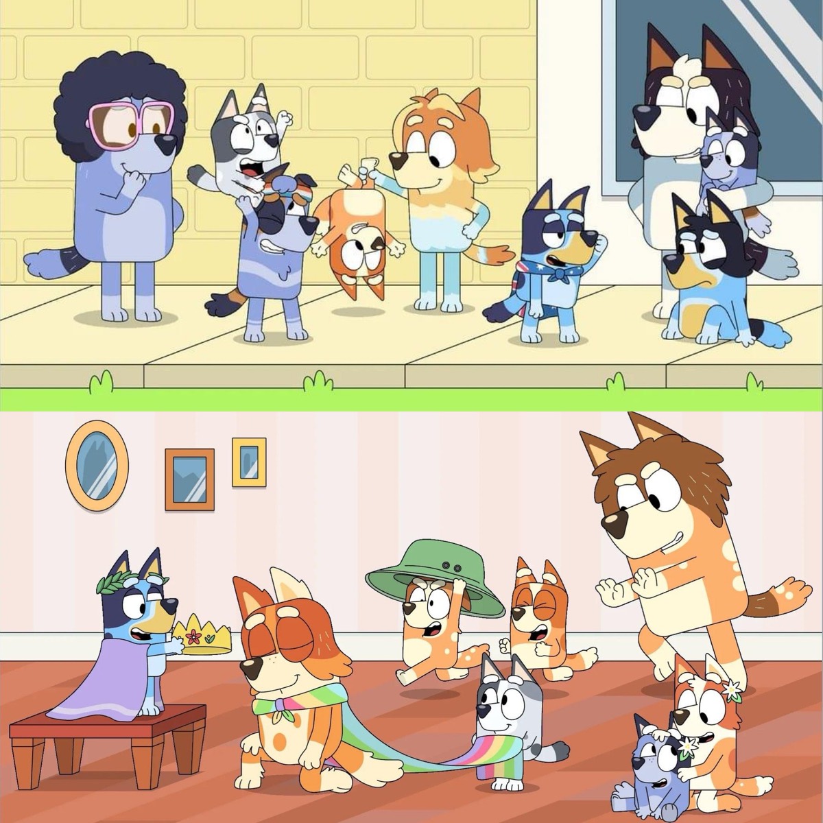 Solve Bluey Fan Art jigsaw puzzle online with 225 pieces