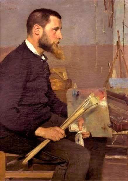 Solve Richard Bergh (Swedish, 1858–1919) - Portrait of Painter Nils Kreuger, 1884 jigsaw puzzle ...