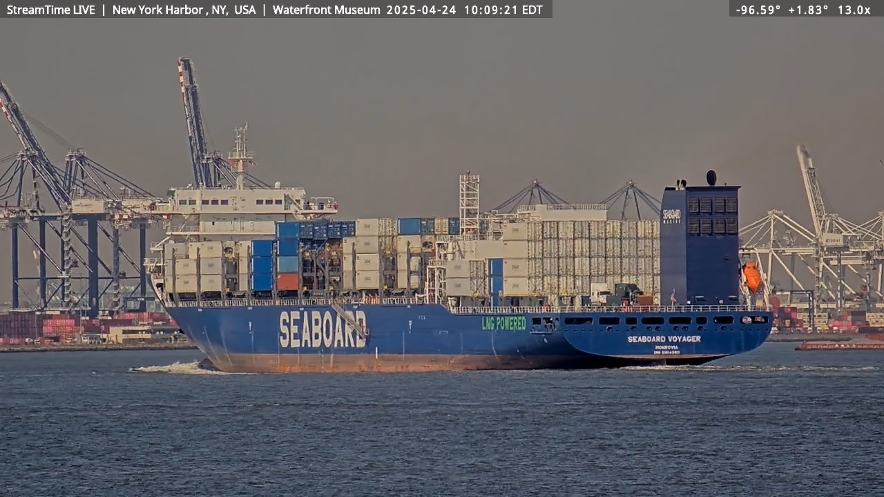 Solve Container Ship Seaboard Voyager departing, NYH, 2025-04-24 jigsaw ...