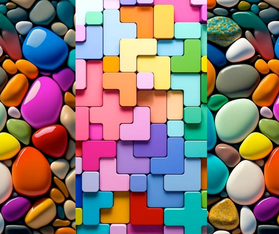 Solve Shapes mashup jigsaw puzzle online with 120 pieces