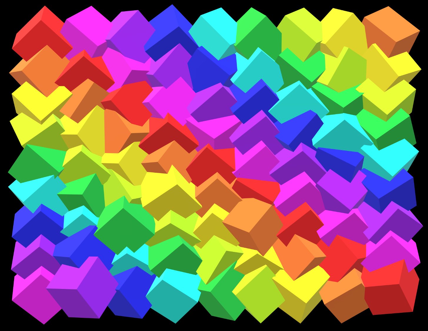 Solve 3d Crazy Blocks Rainbow jigsaw puzzle online with 12 pieces