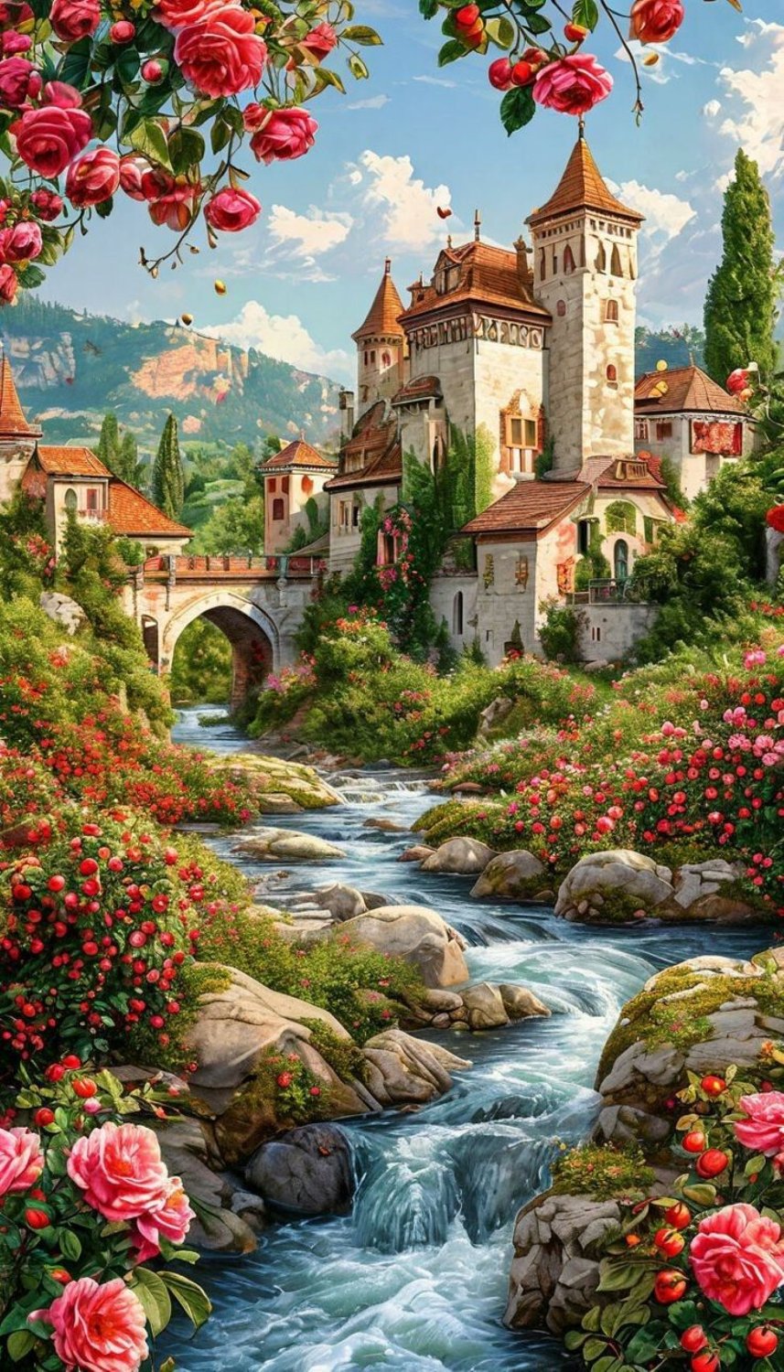 Solve Beautiful castle scape worthy of a good story jigsaw puzzle ...