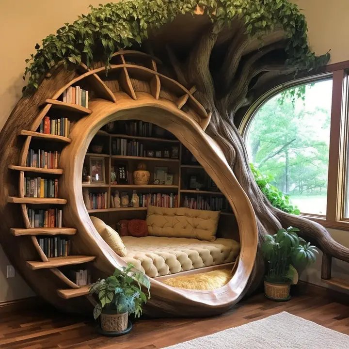 Solve Whimsical Reading Nook jigsaw puzzle online with 100 pieces