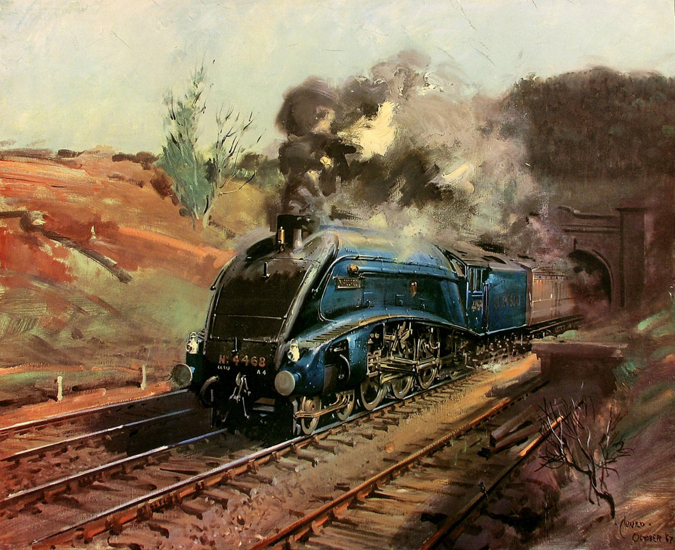 Solve LNER A4 4-6-2 4468 Mallard. jigsaw puzzle online with 154 pieces