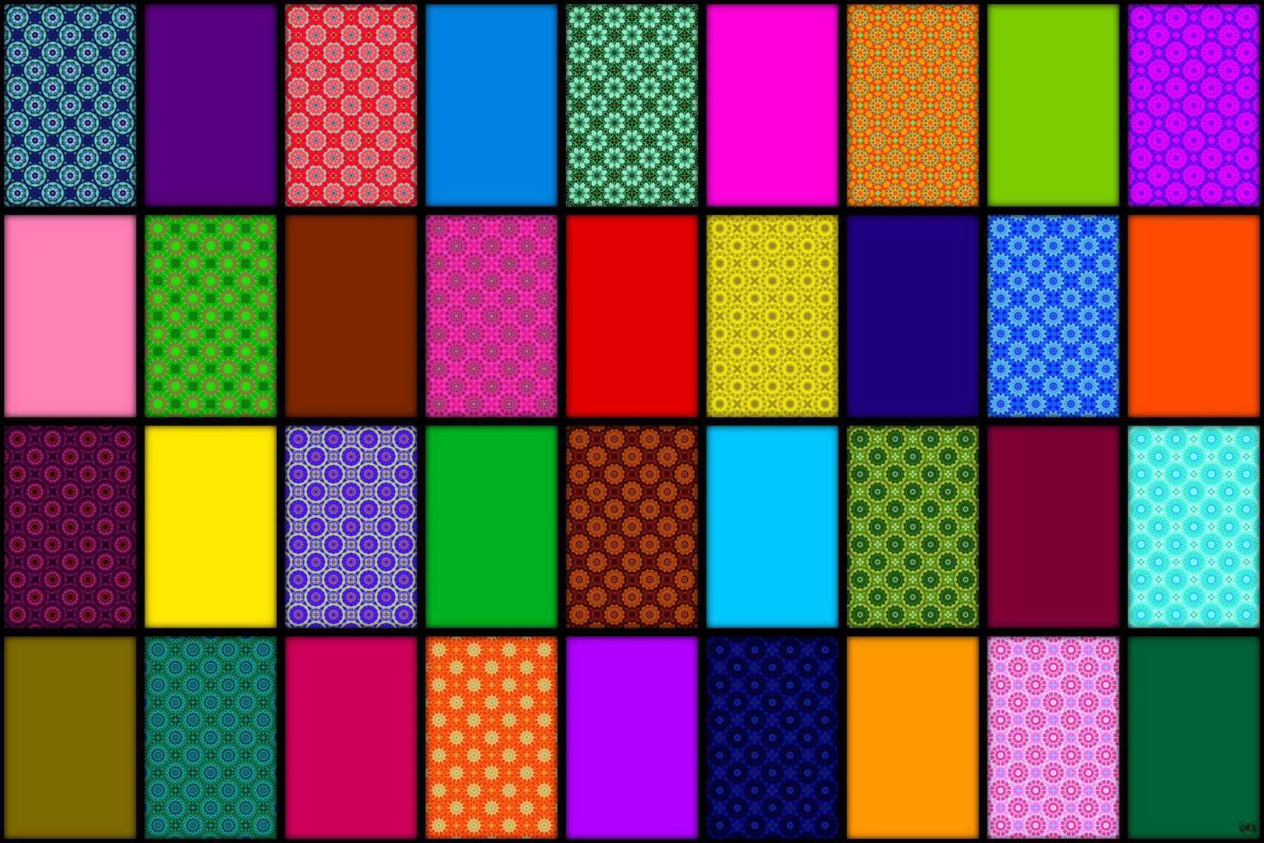 Solve Pattern n' Plain Blocks!! ~ S jigsaw puzzle online with 54 pieces