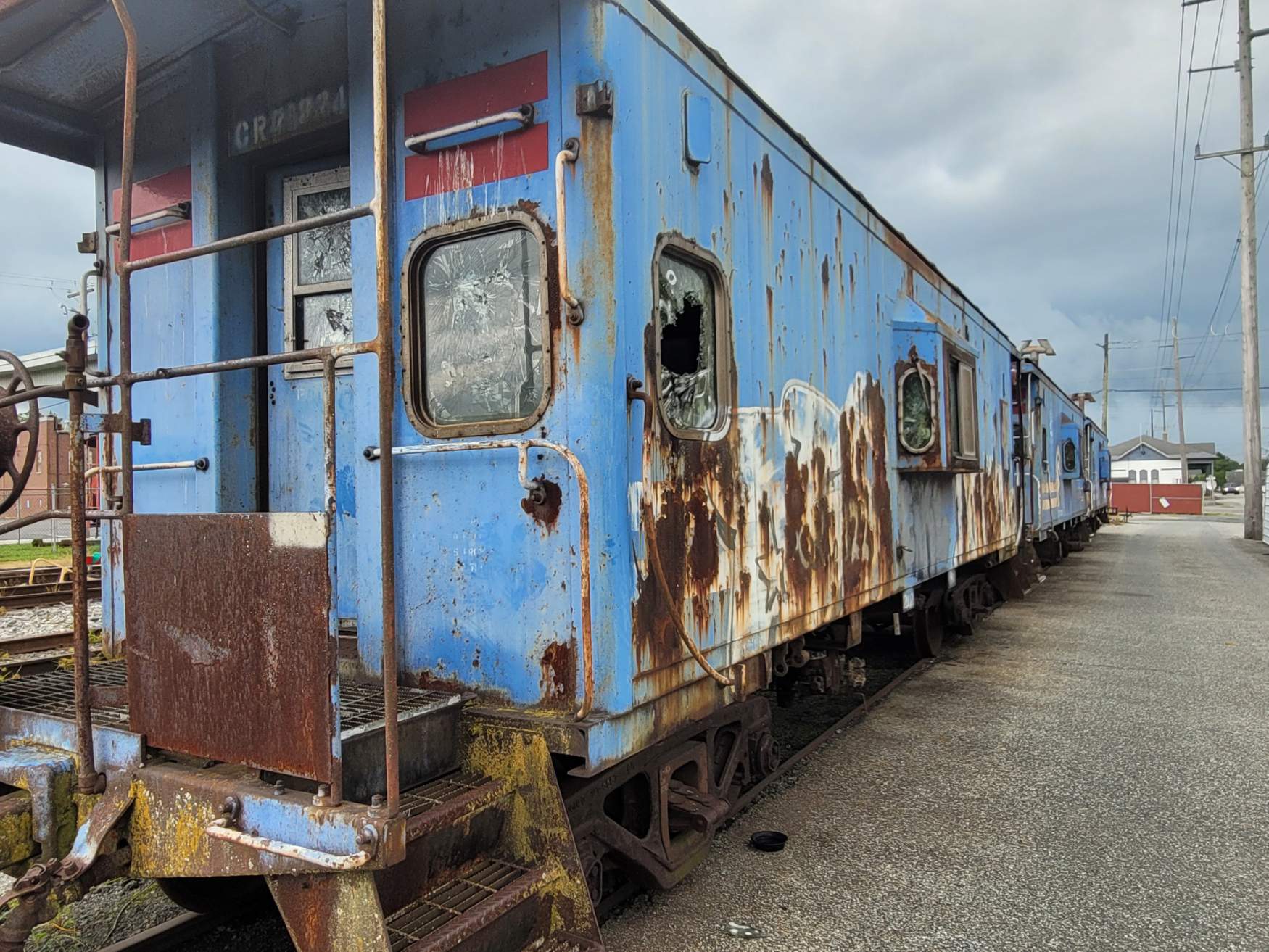 Solve A trio of Conrail cabeese? cabooses? jigsaw puzzle online with ...