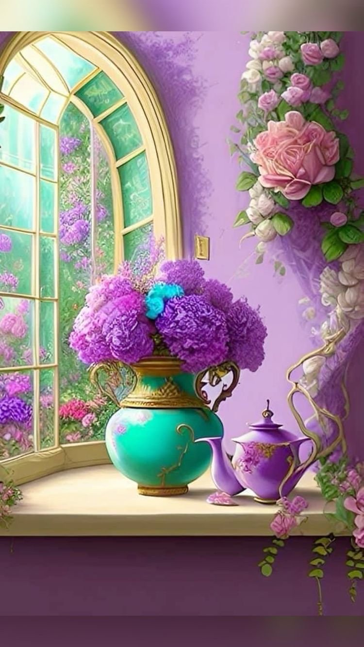 Solve Fantasy Window (Large) jigsaw puzzle online with 198 pieces