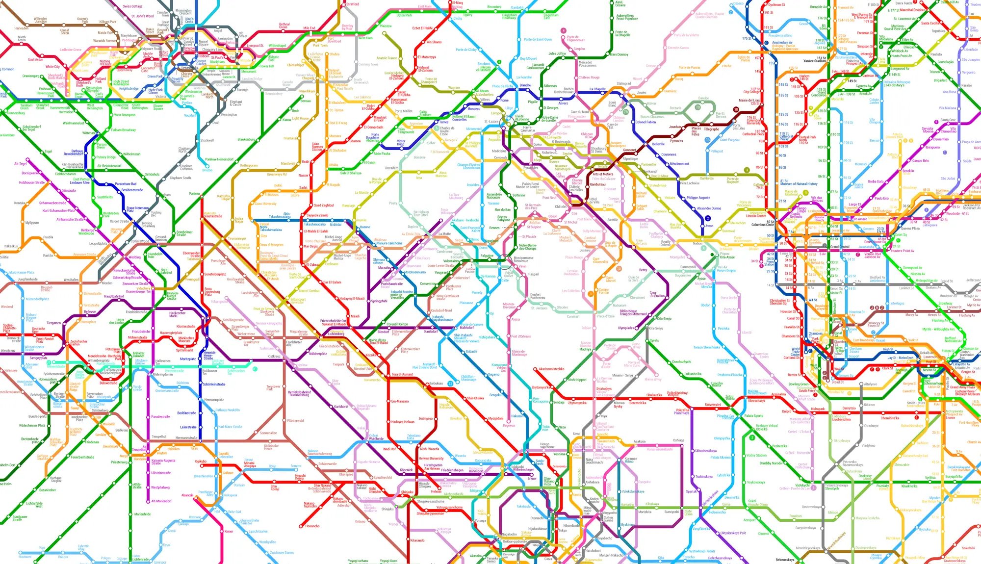 Jigsaw Puzzle | 594 pieces | World Subway Map | Jigidi
