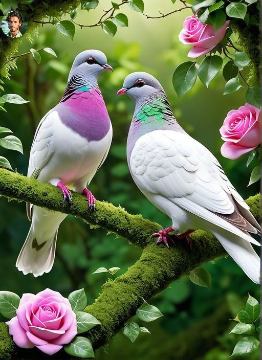 Solve Beautiful doves... jigsaw puzzle online with 70 pieces
