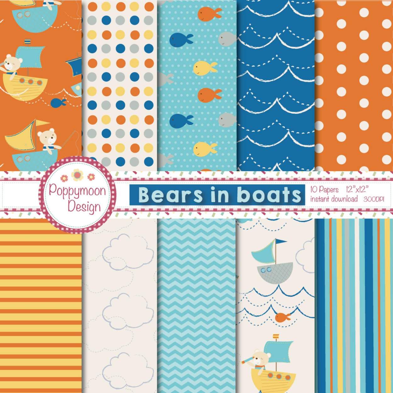 Solve Bears in boats jigsaw puzzle online with 100 pieces