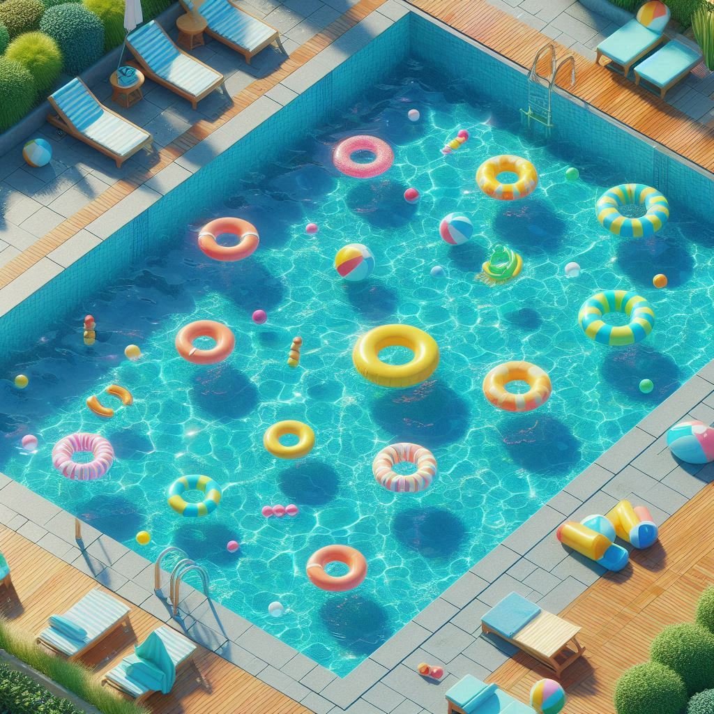 Solve Swimming Pool jigsaw puzzle online with 49 pieces