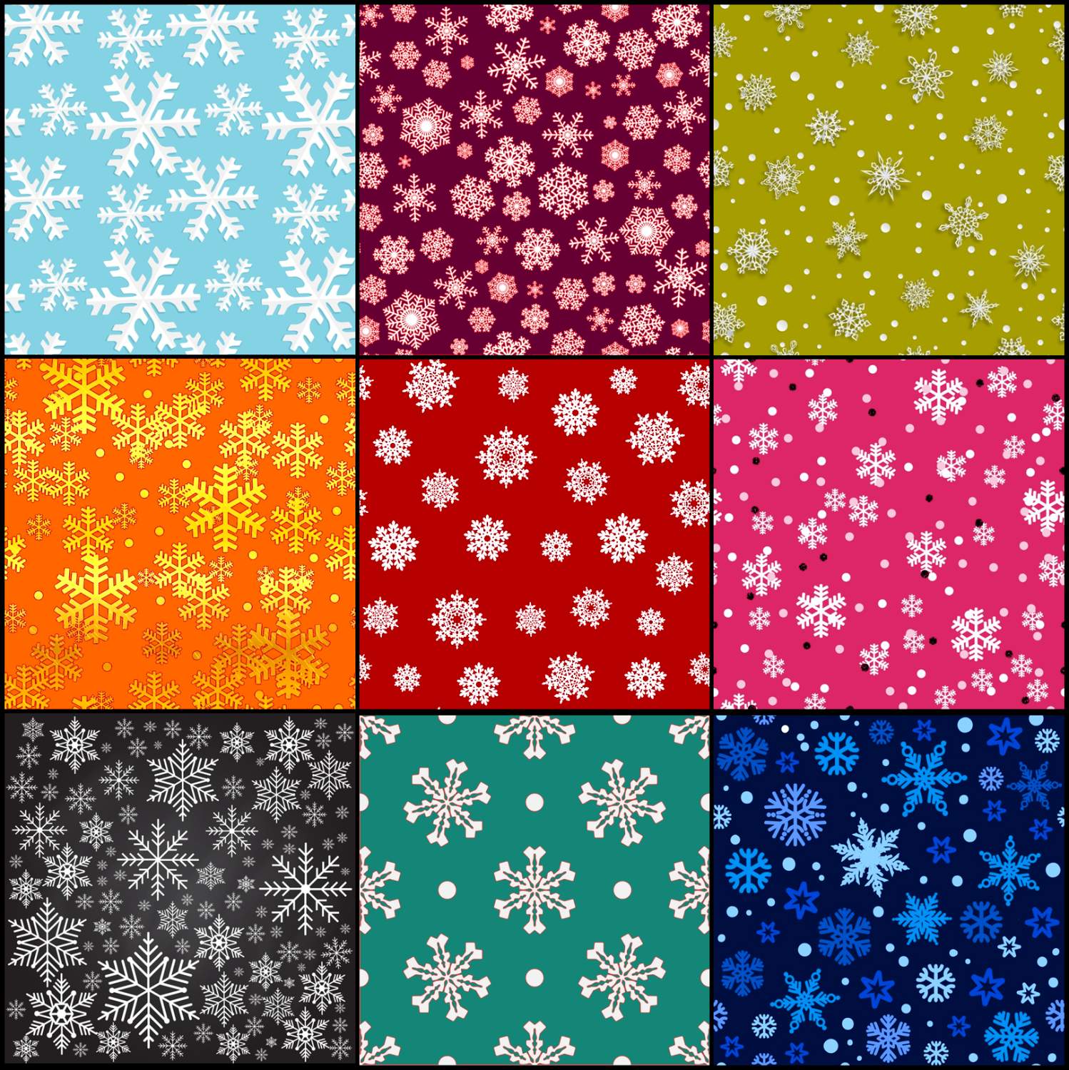 Solve Snowflake patterns 2 jigsaw puzzle online with 144 pieces