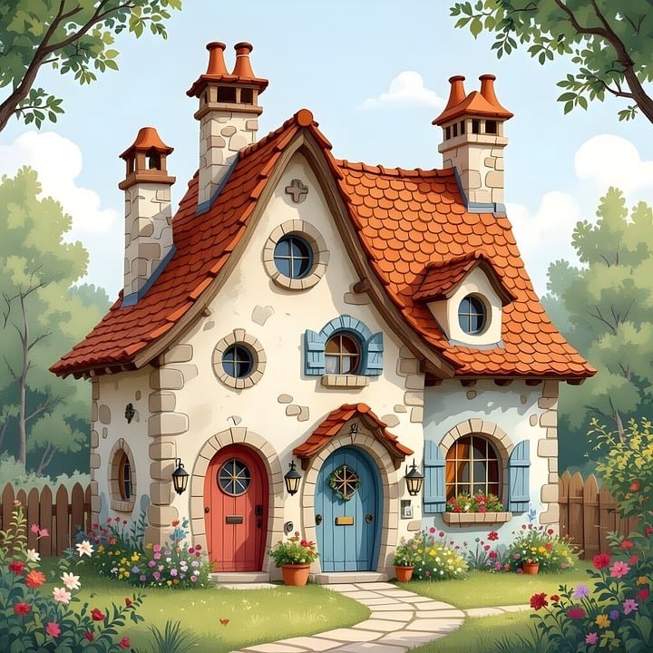 Solve Cottage jigsaw puzzle online with 100 pieces
