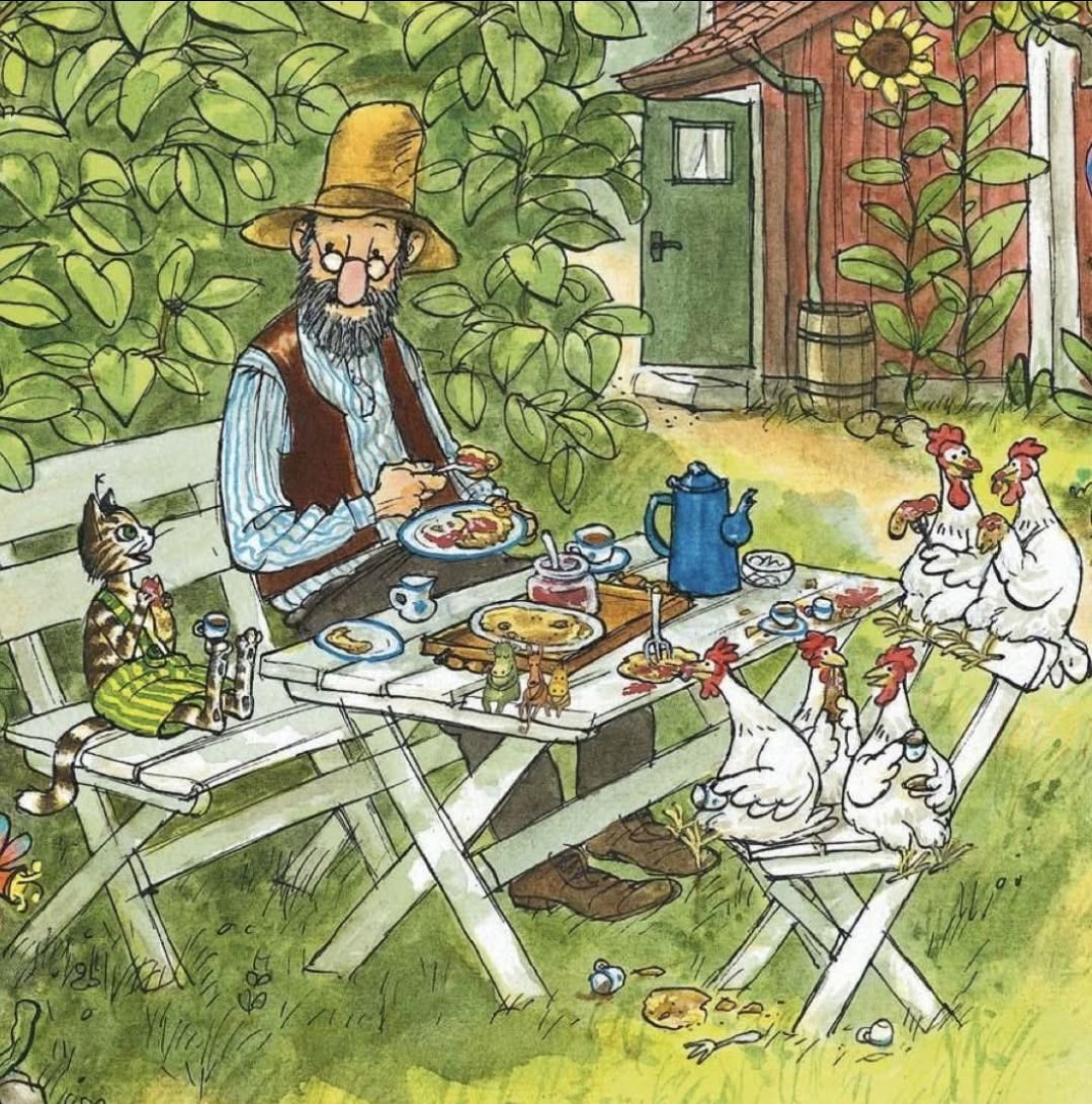 Jigsaw Puzzle | 81 pieces | It's Pettson, the old farmer, and Findus ...