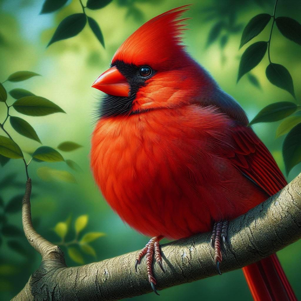 Solve a handsome Cardinal jigsaw puzzle online with 64 pieces