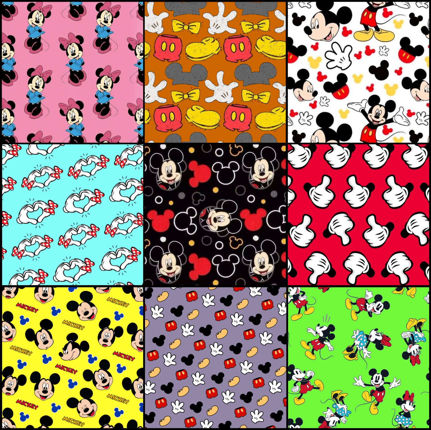 Solve Mickey Mouse patterns jigsaw puzzle online with 81 pieces
