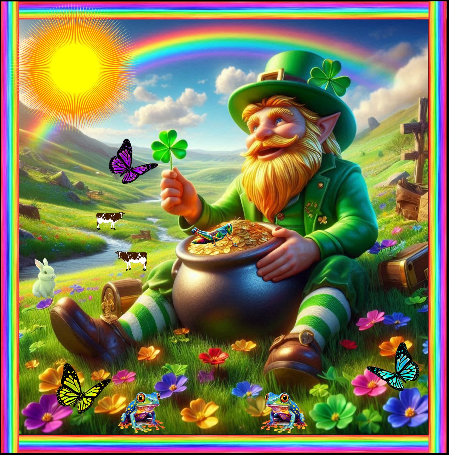 Solve Old Leprechaun - resize to 600 jigsaw puzzle online with 100 pieces