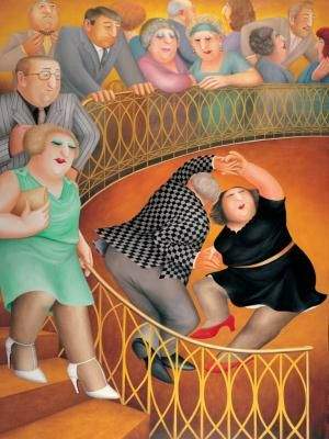 Solve Beryl Cook jigsaw puzzle online with 30 pieces